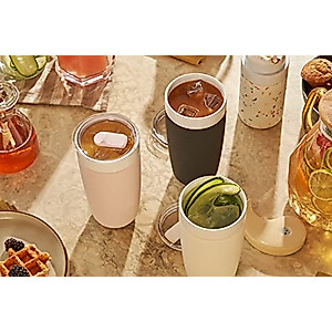 W&P Porter Insulated Tumbler 20 oz | No Metallic Aftertaste Ceramic Coated for Water, Coffee, & Tea | Wide Mouth Vacuum Insulated | Dishwasher Safe, Cream