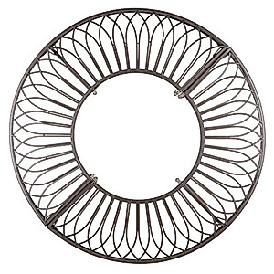 Design Toscano ZJ12063 Roundabout Circular Garden Tree Bench Seat, 47 Inch, Grey