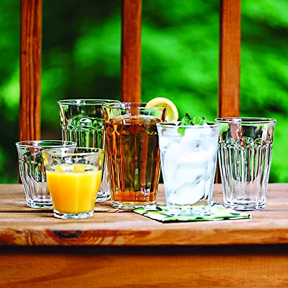 Duralex Picardie 18 Piece Clear Tempered Glass Drinkware and Tumbler Cup Set for Wine, Tea, Water, and Cocktails