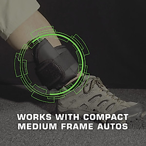 Sticky Holsters AnkleBiter Wrap Leg Rig Ankle Holster with Strap Accessory - for Concealed Carry Leg, Thigh, Ankle Gun Case Holder for Men and Women; Black