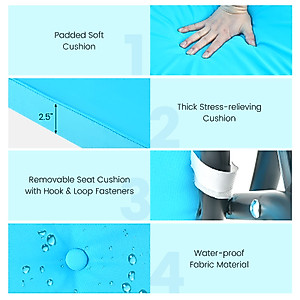 Tangkula 3 Person Porch Swing, 2-in-1 Convertible Patio Swing Bed with Removable Cushions, Solid Steel Structure, Outdoor Swing with Adjustable Canopy for Backyard, Balcony, Poolside (Turquoise)