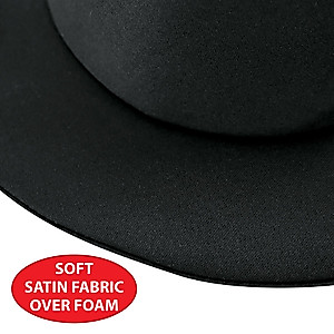 Beistle 2 Count Witch Hat for Halloween, Black Satin Foam-Backed Headwear, Spooky Costume Party Accessories for Cosplay and Trick-or-Treat, One Size