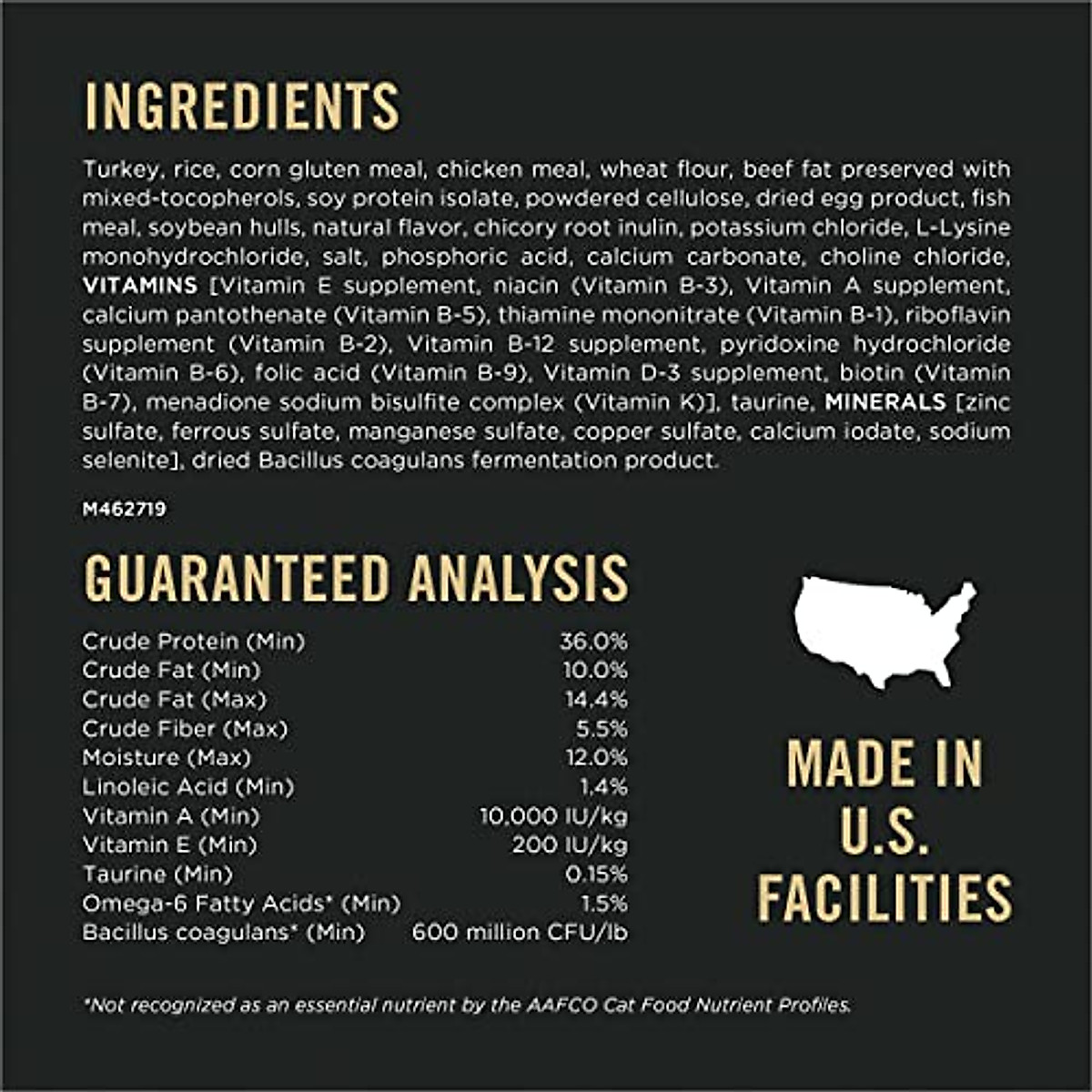 Purina Pro Plan Hairball Management, Indoor Cat Food, Turkey and Rice Formula - 16 lb. Bag