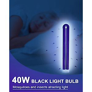 BB-40blk 40W Replacement Light Bulb Compatible with Black Flag Deluxe Bug Zapper Model BZ-40DX and Stinger UVB45 Outdoor Mosquito Lamp, B4045 40-Watt 5500 Volt Black Light Replacement Bulb - 1 Pack