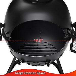 SINGLYFIRE Prairie Fire Outdoor Chiminea Fireplace Deck or Patio Backyard Wooden Fire Pit with Chiminea Cover Rust-Free Iron Black