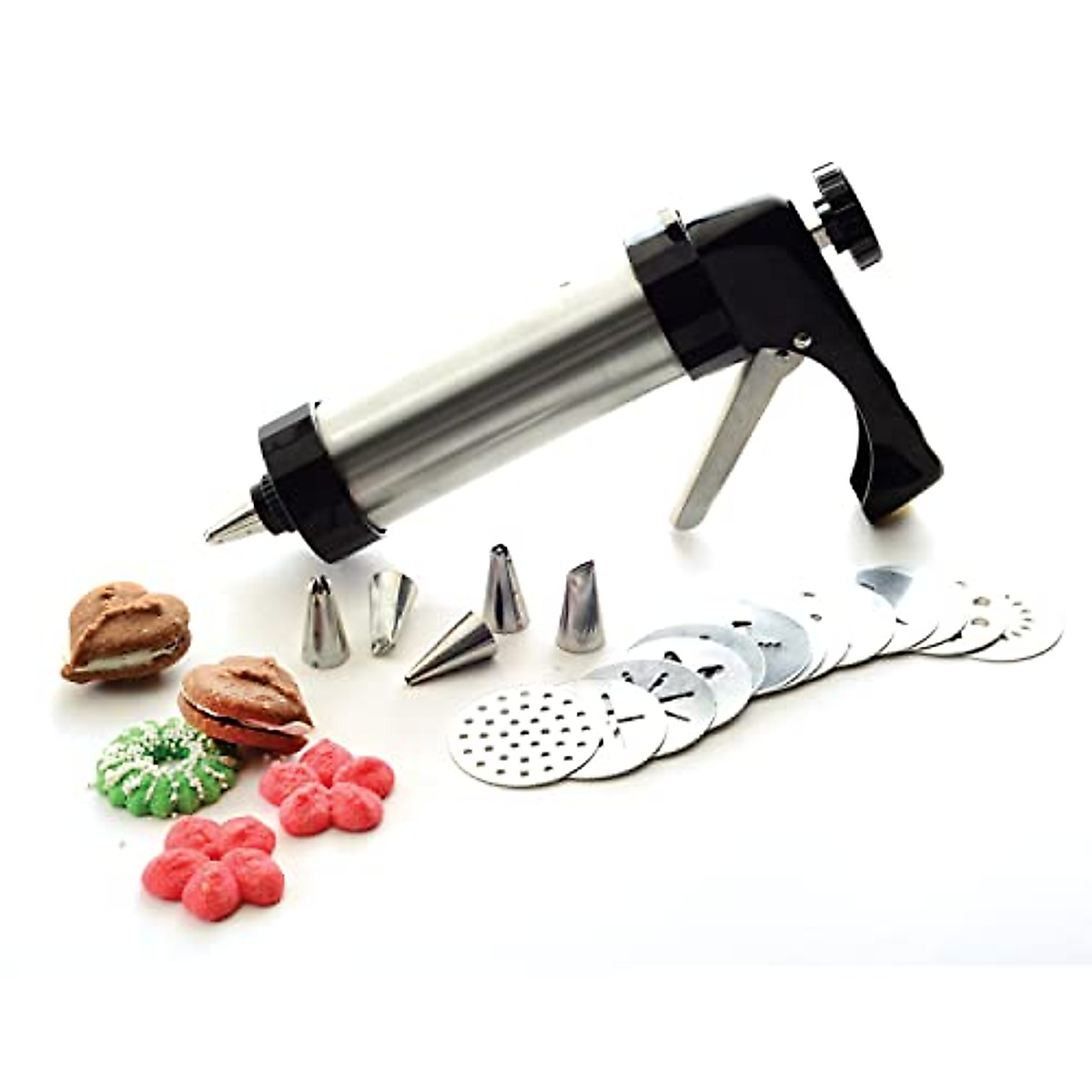 Norpro S/S Cookie/Icing Press with Case, Black