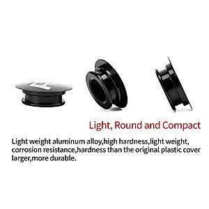 HomeSoGood 2Pcs Bike Crank Dust Caps, Aluminum Alloy Bicycle Teeth Plate Crank Cover Mountain Road Bike Crankset Plug Screw(2Pcs,Black)