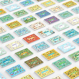 Sticker Book for Kids 2-4, 500+ Kids Stickers, Cars, Trucks, Planes & Trains 12 Coloring Pages 12 Side by Side Scenes, Fun Toddler Travel Activity Coloring and Sticker Books for Ages 4-8 + 8-10