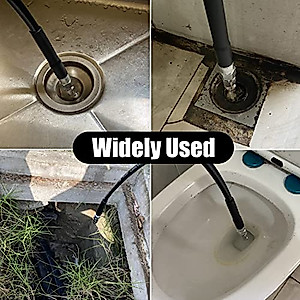 RIDGE WASHER Sewer Jetter Nozzle for Pressure Washer, 3 pcs Drain Cleaning Nozzle Tips Kit for Drain Jetting Hose Stainless Steel, Rotating Button Nose with 1/4'' Quick Connect, 5000 PSI