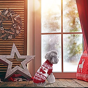 Christmas Dog Jumper Knitted Pet Dog Christmas Sweater Soft Winter Dog Jumper Coat Pet Xmas Sweater Clothes for Small Medium Large Dogs Cats Christmas Costume (Medium, Style-2)