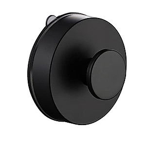 Towel Hooks (Black Matt) for Bathroom - Heavy Duty Shower Suction Hooks for Door Windows Tile Glass Kitchen Bathroom Hooks for Towel Loofah Utensils - 2 Packs Shower Towel Hook B: Black Matte