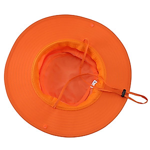 Connectyle Outdoor Mesh Sun Hat Wide Brim Sun Protection Hat Summer Fishing Hunting Hiking Gardenig Hat Orange