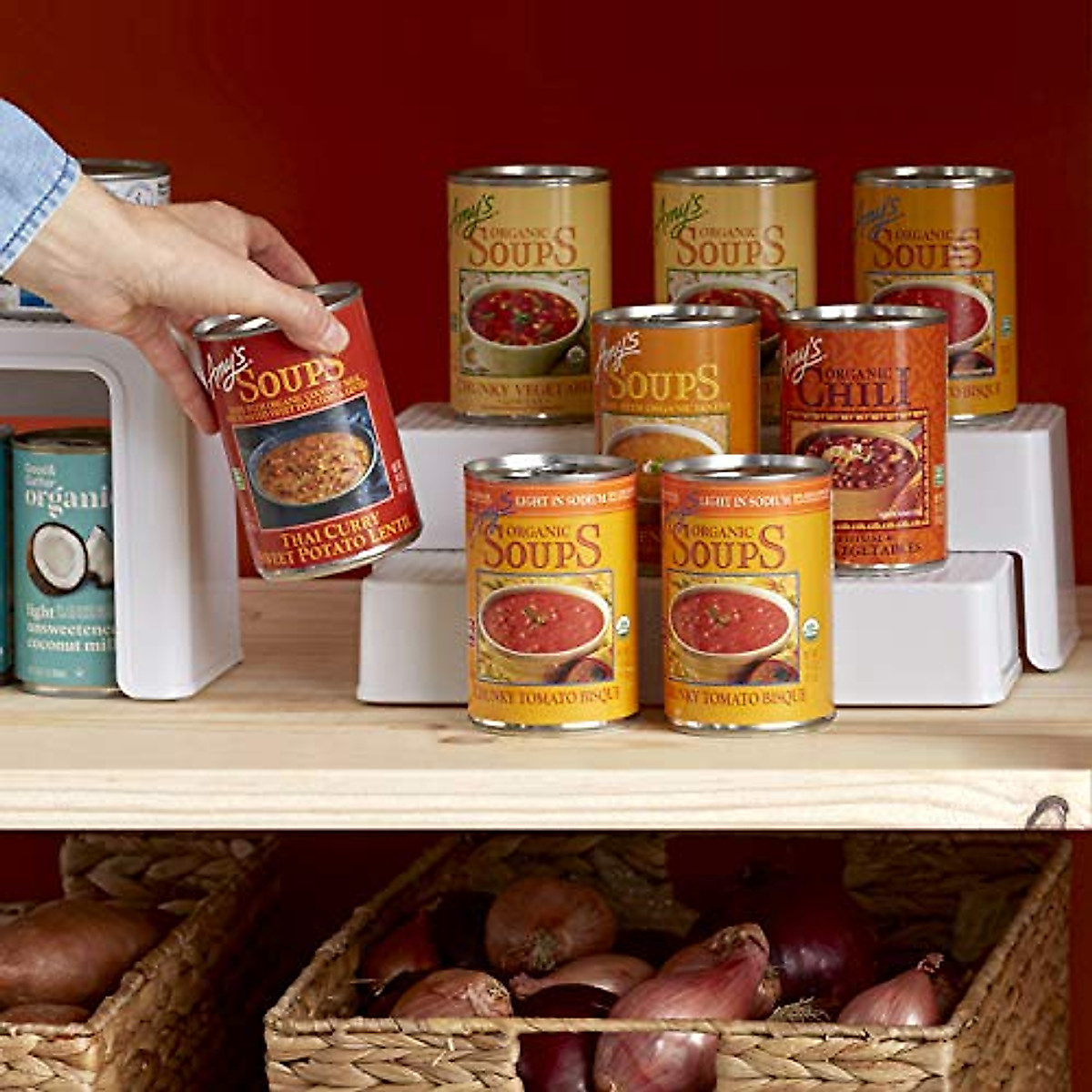 YouCopia ShelfSteps Can Organizer, 3 Shelf, White