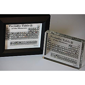 Engineered Labs Heritage Periodic Table of Elements, Made In USA, Acrylic Periodic Table With Real Samples