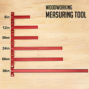 AKNgoes Woodworking Scriber T-Square Ruler 12in with Thoughtful Support Lips, Architect Ruler for Carpenter Work, Layout and Measuring Tools…