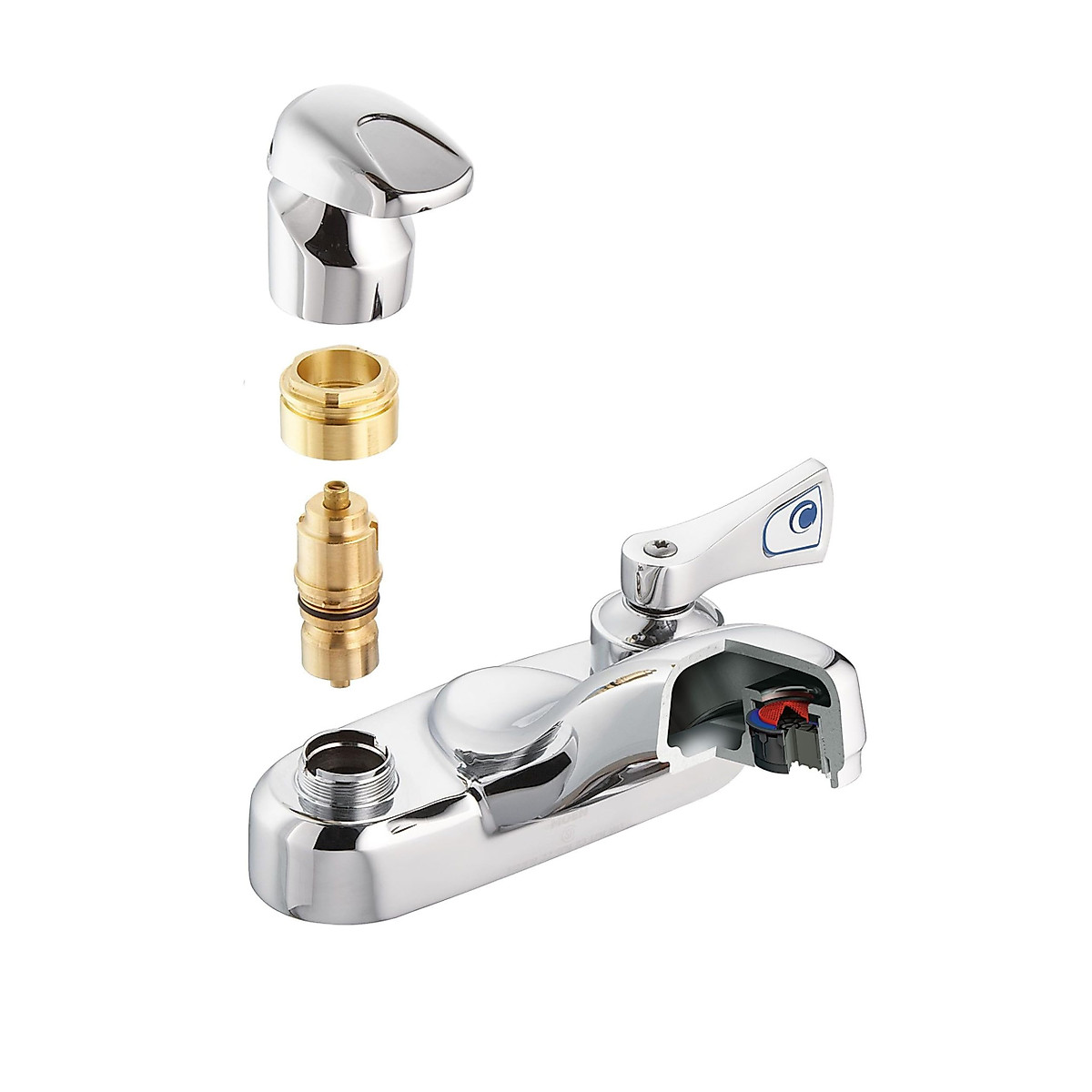 Moen 8886 Commercial M-PRESS Two-Handle 4-Inch Centerset Metering Bathroom Faucet, Chrome