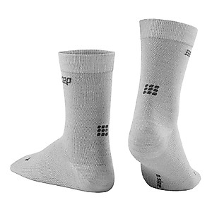 CEP Allday Merino Mid Cut Socks, Light Grey, Men, IV