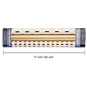 WRAPAHOLIC Gold Wrapping Paper Roll - Mini Roll - 3 Rolls - 17 Inch X 120 Inch Per Roll - Gold Foil Birthday Wrapping Paper for Wedding, Christmas, Party, Baby Shower