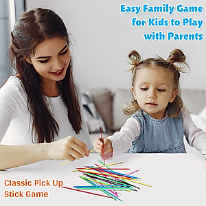 TriMagic 3-in-1 Family Games for Kids and Adults - Jacks Game with Ball, Pick Up Sticks, Wooden Tic Tac Toe Game- Classic Coffee Table Top Decor, Old Fashioned Toy Gift for Birthday Christmas Party