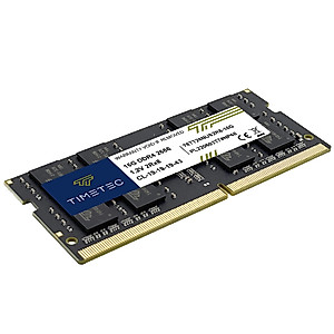 Timetec 16GB DDR4 2666MHz (DDR4-2666) PC4-21300 (PC4-2666V) Non-ECC Unbuffered 1.2V CL19 2Rx8 Dual Rank 260 Pin SODIMM Laptop Notebook PC Computer Memory RAM Module Upgrade (16GB)