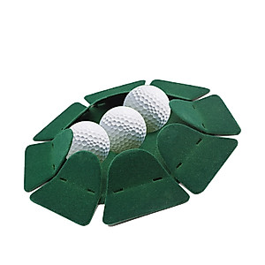 Coufce Green Golf Putting Cup, All-Direction Golf Practice Hole, Golf Training Hole Surface Flocking for Indoor, Outdoor(3Pcs)