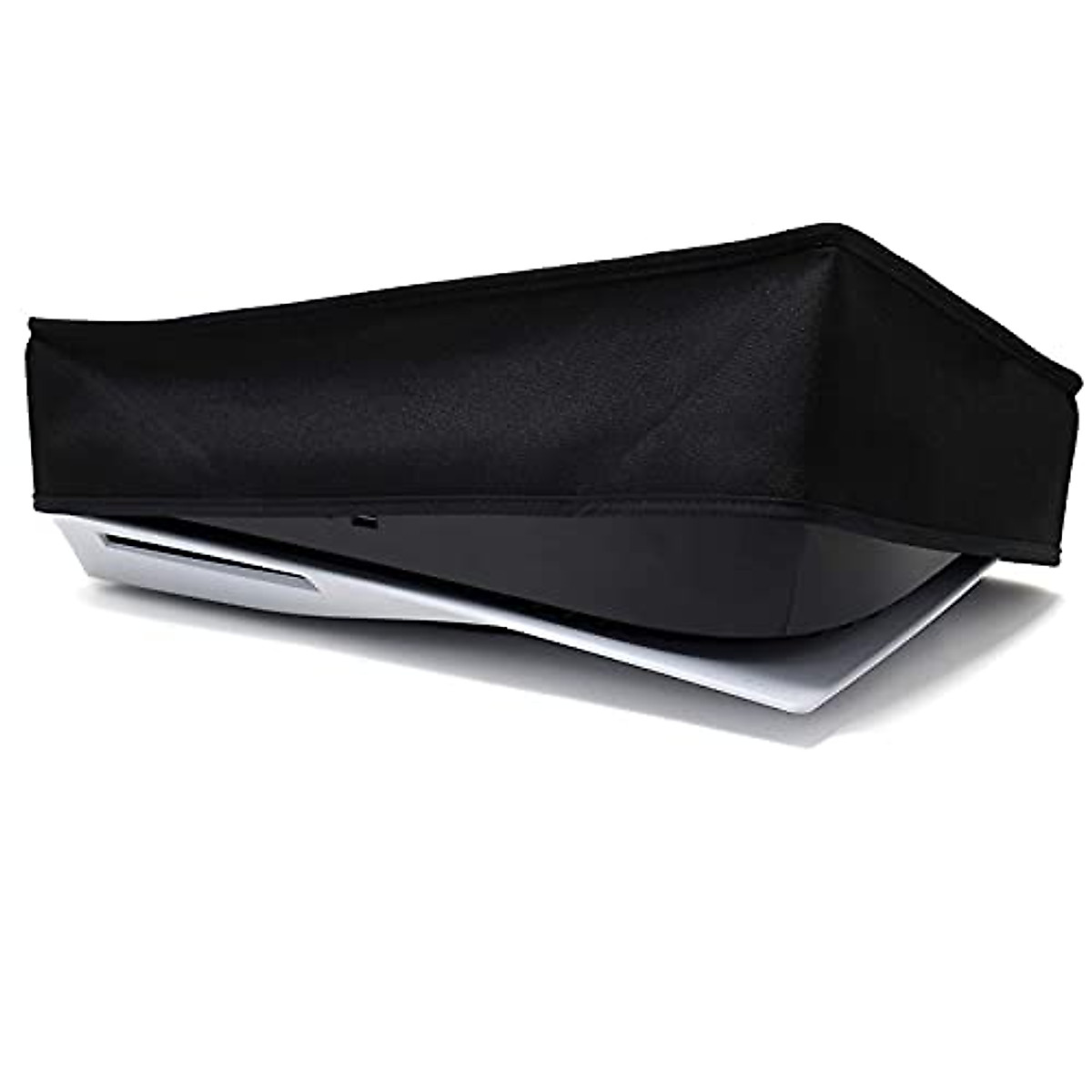 Wanty Black Nylon Dust Cover for PS5, Durable Dust Guard for DualSense 5 Console, Anti Scratch Waterproof Cover Sleeve for Horizontal PlayStation 5 Console