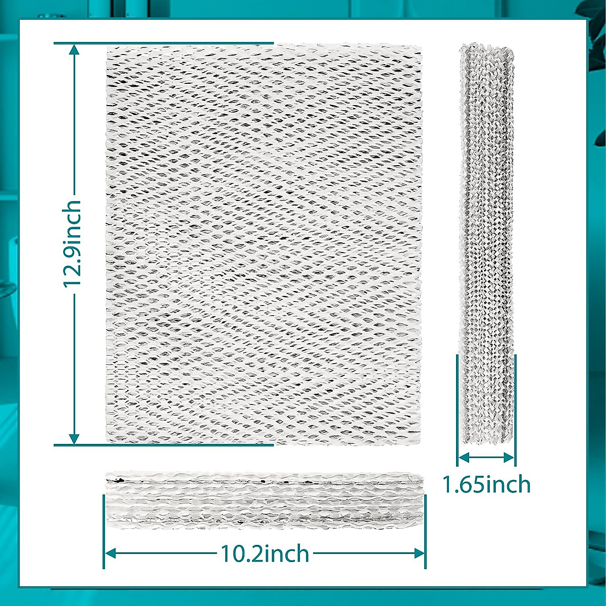 HASMX 1-Pack Replacement Humidifier Filter Pad for Honeywell HE250, HE250A, HE-250, HE-250A Humidifiers, 10" x 13" x 1-5/8" Humidifier Water Pad Filter Replaces Part Numbers: RP3162, A35W