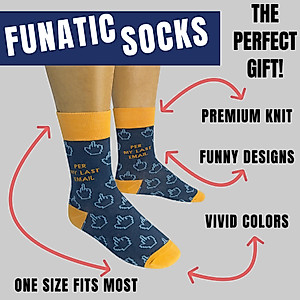 FUNATIC Per My Last Email - Funny Socks About Work for Men Women Adult | Best Job Related Gift Idea with Saying | Office Party Coworker Boss Friend Present | Middle Finger Meeting Attire Accessories