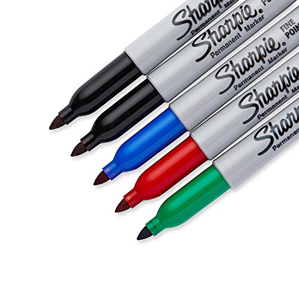 SHARPIE Permanent Markers, Fine Point, Assorted Colors, 5 Count
