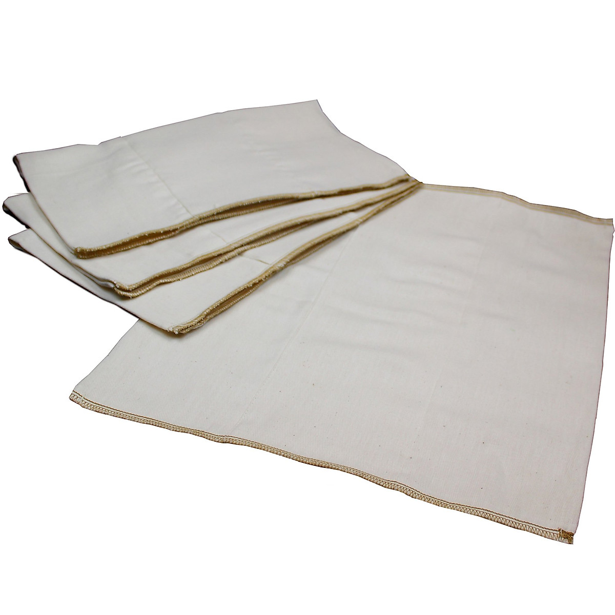 OsoCozy Better Fit Unbleached Prefold Cloth Diapers -100% Cotton, Gauze Weave, Sized for Tri Folding - Diaper Service Quality (DSQ) (Premium 4x8x4 Fits 25-40 lb.) - 6 Pack