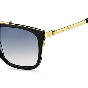 Marc Jacobs mens Marc 270/S Sunglasses, Black/Blue Shaded, 51mm 21mm US