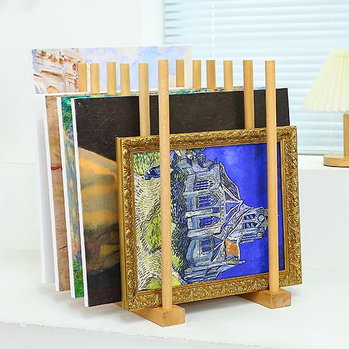 YIVIVEN Art Storage Rack, Art Canvas Storage, Artwork Storage, Canvas Rack Art Storage,Canvas Boards Rack,Framed Art Storage, Drawing Board Storage Rack, Art Studio Storage Rack (11.8"x21.6"x19.5")