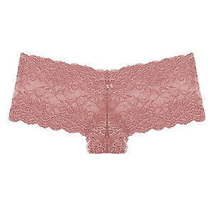 RUNYA Womens Lace Boyshort Panties Underwear Briefs, Pack of 6 (6 colors, Medium)