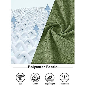 TACVASEN Men's Workout T Shirts Athletic Fit Shirts Gym T Shirts Dry Fit Shirts Running Shirts Active Tees Shirts Summer Fitness Shirts for Men Green