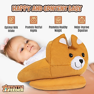 New Baby Bottle Holder, Adjustable Nursing Pillow Support, Newborn Essentials, Infant Bottle Feeding, Baby Essentials, Hands Free Bottle Holder for Baby, Bottle Propper for Baby (Shiba)