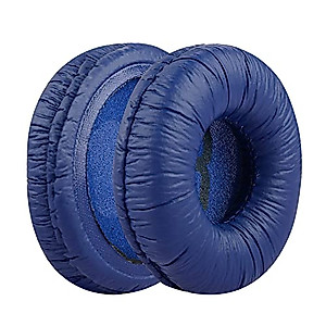 Geekria QuickFit Leatherette Replacement Ear Pads for JBL JR300, JR300BT, T450BT, T500BT, Tune 500, Tune 500BT, Tune 510BT, Tune 600BTNC Headphones Ear Cushions, Headset Earpads (Blue)