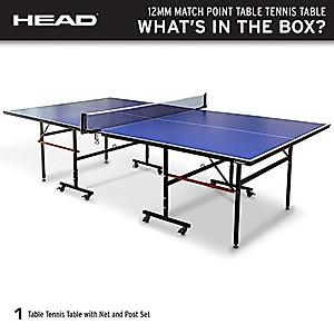 HEAD Summit USA Table Tennis Seamless Folding Table with Competition Grade Net , 12mm