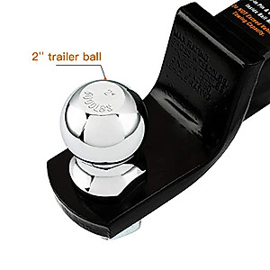 TOPSKY Trailer Hitch Ball Mount with 2-inch Ball & Hitch Pin, Fits 2-inch Receiver