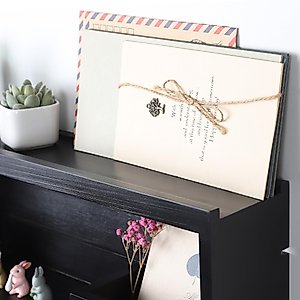Innovation Key and Mail Holder for Wall, Key Mail Holder for Wall, Key and Mail Rack for Rustic Home Decor, Mail Holder with Key Hooks, Luxury Black Plus