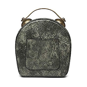 Real Working Clock Handbags Purse Antique Steampunk Shoulder Bag PU Messenger Bag