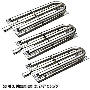 Direct Store Parts DA108 (3-Pack) Stainless Steel Burner Replacement for Viking Gas Grill (3)