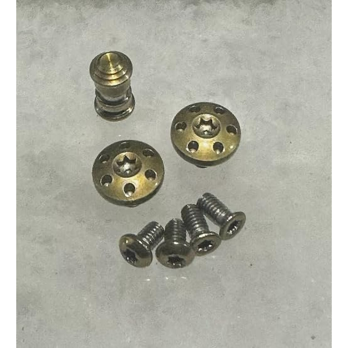 Gold Bronze Stainless Steel Torx Screws & Thumb Stud For Kizer Drop Bear Knife