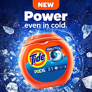 Tide PODS Liquid Laundry Detergent Soap Pacs, Original Scent, HE Compatible, 42 Count, Powerful 3-in-1 Clean in one Step, Tide PODS Laundry Detergent