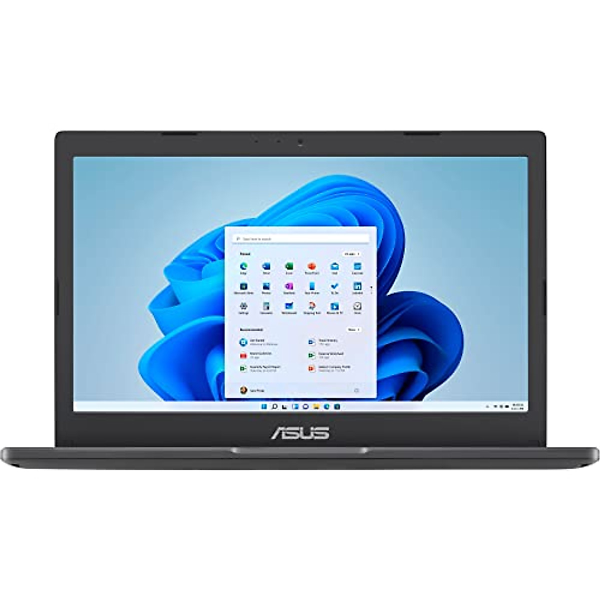 ASUS 2022 11.6" HD Laptop, Intel Celeron N4020 Processor, 4GB RAM, 64GB eMMC Flash Memory, Intel HD Graphics, HD Webcam, Star Black, Windows 11 S, 32GB SnowBell USB Card