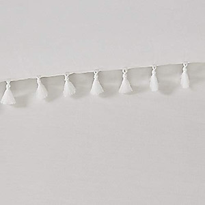 Madison Park Cozy Cotton Comforter Set Casual Modern Design All Season Bedding, Matching Shams, King/California King (104 in x 92 in), Lillian, Fringe Tassel Ivory