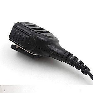 Heavy Speaker Mic with Reinforced Cable for Kenwood Radios NX-220 NX-320 TK-2160 TK-2170 TK-2212 TK-2302 TK-2312 TK-2360 TK-2402 TK-3160 TK-3170 TK-3230 TK-3312 TK-3360 TK-3402, Shoulder Microphone