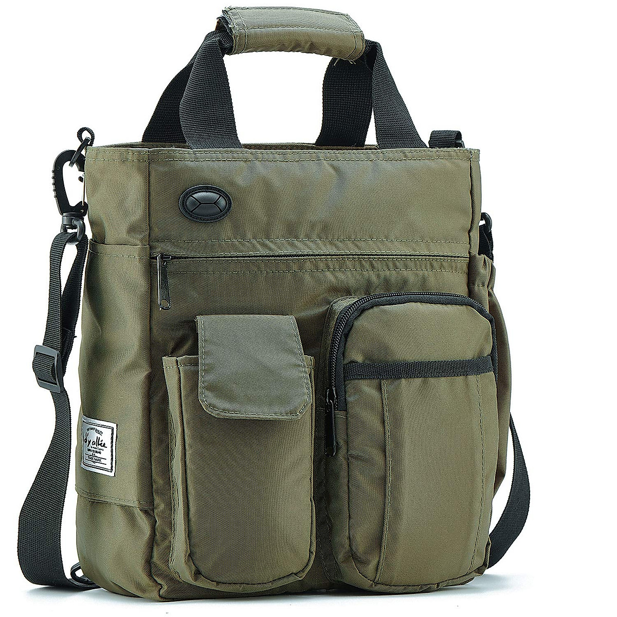 Crossbody Messenger Bag Men Waterproof Shoulder Business Work Bag Nylon with Headphone Port