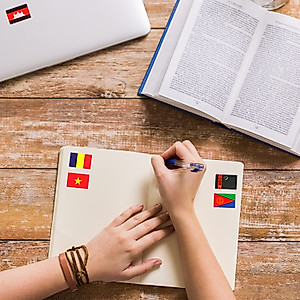 BENBO 384Pcs World Flag Stickers Flag Stickers Country Sticker Country Flags of The World Sticker 192 Countries Flag Stickers for School, Journal, Scrapbook