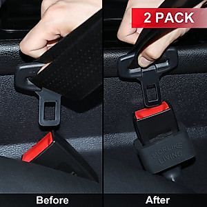 Morlike Silicone Belt Buckle Holder (Black, 2 Pack)