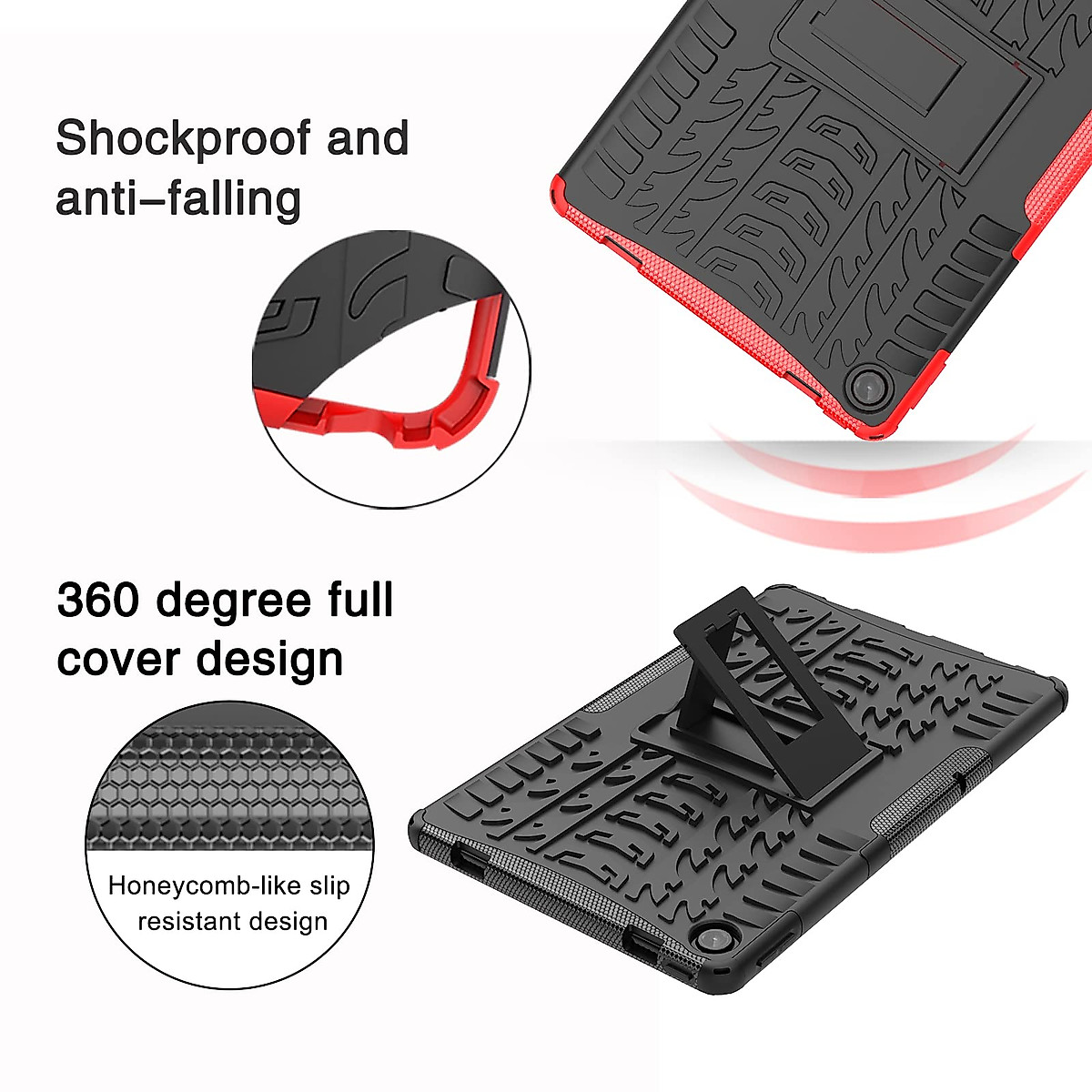 Maomini for Lenovo Tab M10 Plus 3rd Gen Case 10.6 Inch 2022 (Model: TB125FU / TB128FU / TB128XU),Kickstand Shockproof Cover (Blue)